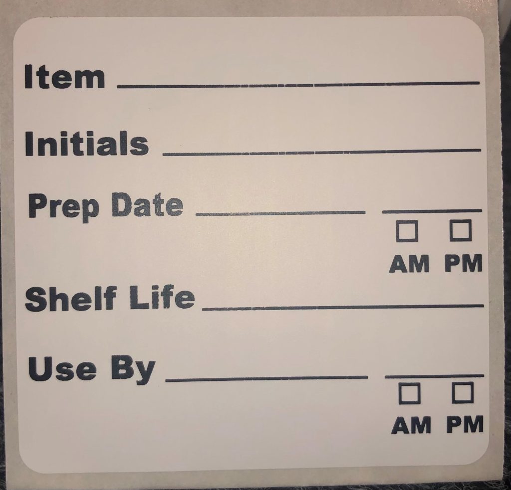 2″×2″ Fully Dissolvable Food Prep Labels (2,000) | MigrationPOS